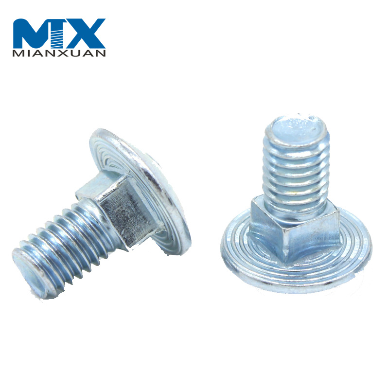 Uni 5732 Galvanized Carriage Bolt ANSI/ASME B 18.5.2.3m Nickel Plated ...