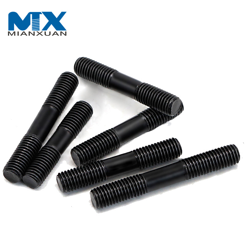 Customized Stud Bolt Double Thread Fasteners Connecting Black Zinc ...