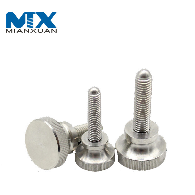 DIN464 SUS304 SUS316 Stainless Steel Knurled Thumb Flat Head Screws