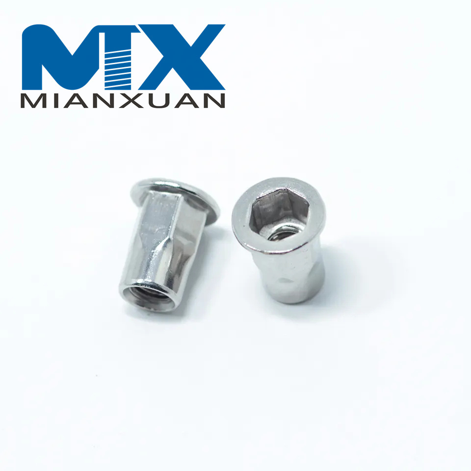 SS304 Half Hex Blind Rivet Nut