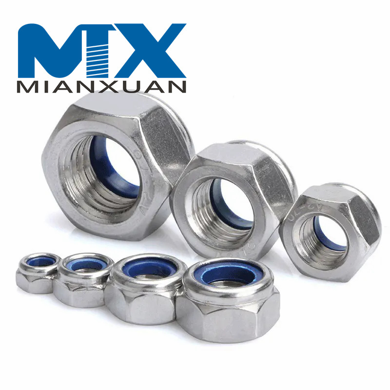 Stainless Steel A2 Black Nylon Lock Nuts