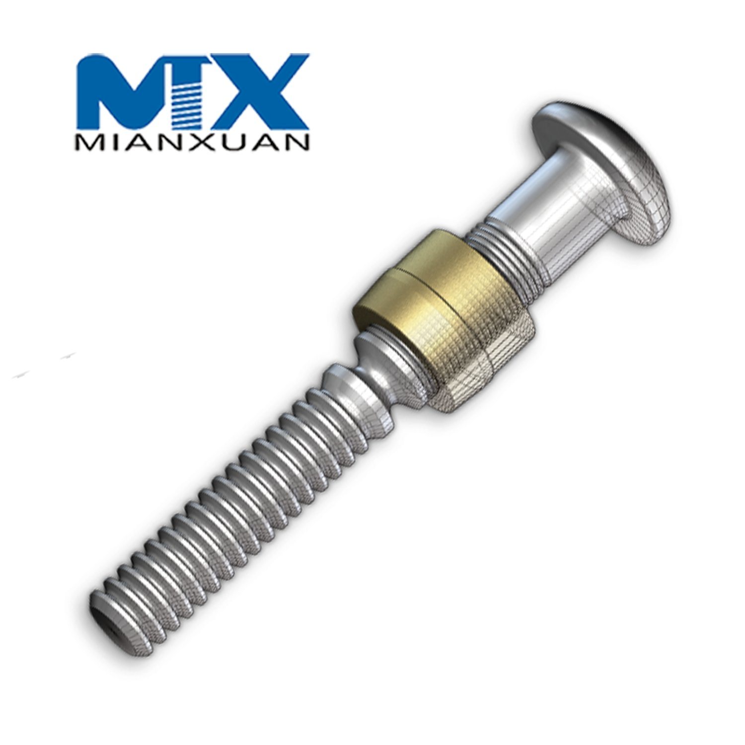 Carbon Steel Semi-Circular Head Ring Grooved Lock Bolt and Nut Hex Head ...