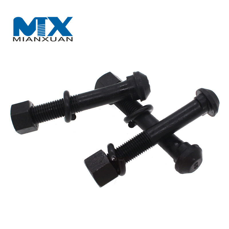 High Quality HDG Railway Fastener Rail Track Bolt with Nut Fish Bolt