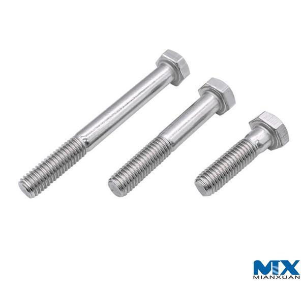Stainless Steel Hex Bolts Partial Thread
