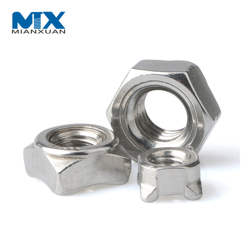 Hot Sale M3 M4 M6 M8 M10 Carbon Steel Hex Spot Weld Nut DIN928 Carbon ...