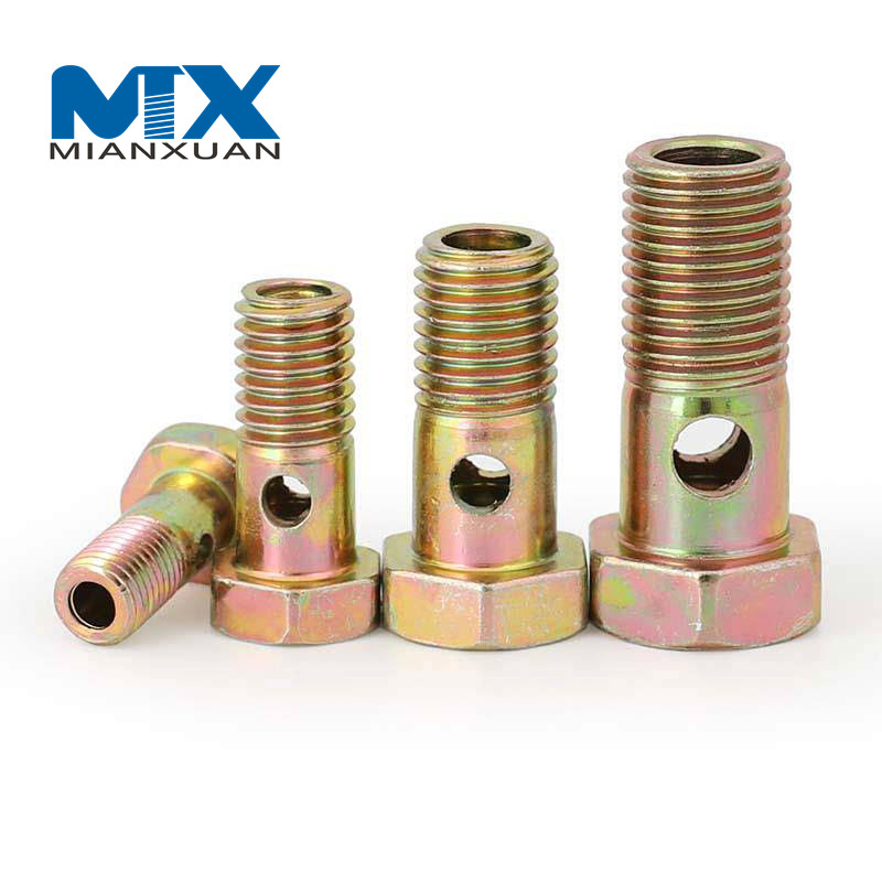Carbon Steel Hex Hollow Banjo Bolt with Hole Metric Hydraulic Hose Fittings