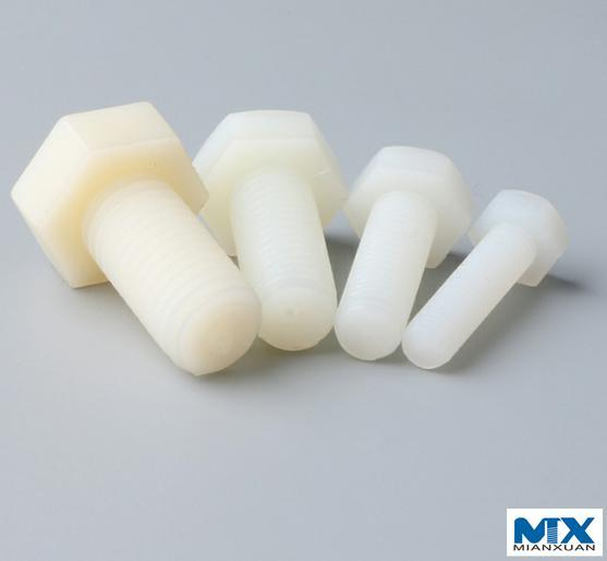 Plastic Hex Bolts by Nylon