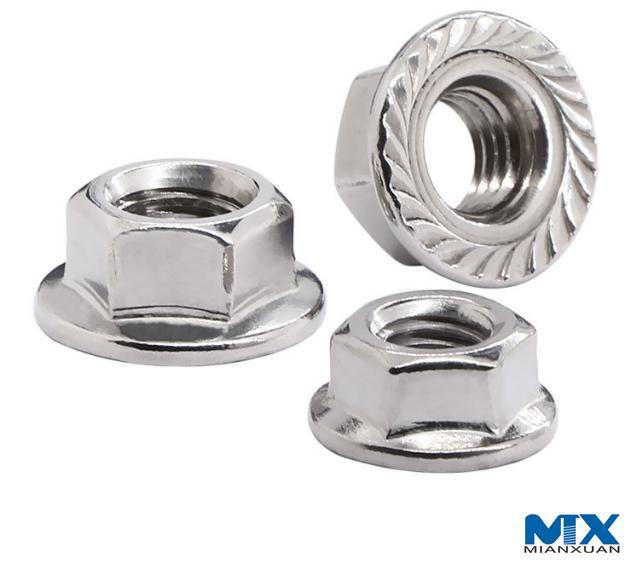 Stainless Steel Hex Nuts with Flange Inch Series