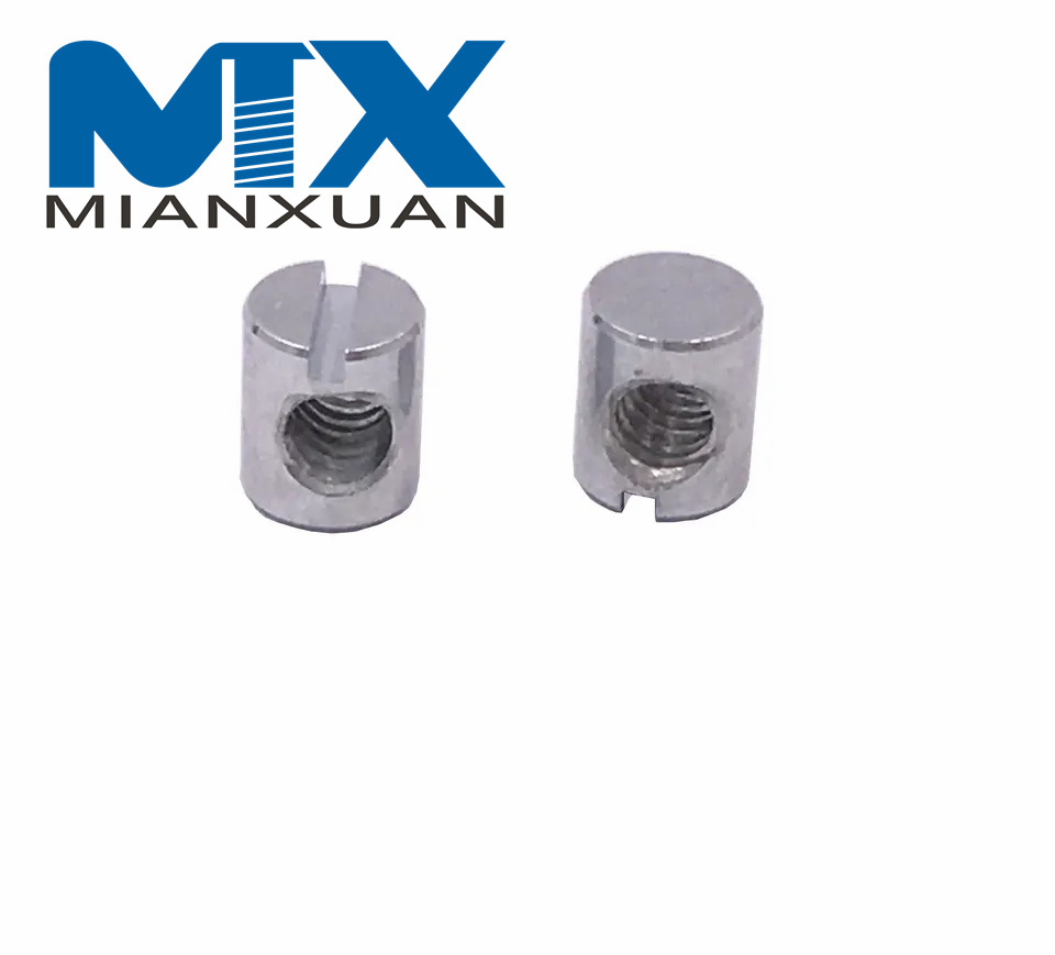 Stainless Steel M8 Nuts Cross Dowel Hole Connecting Nut