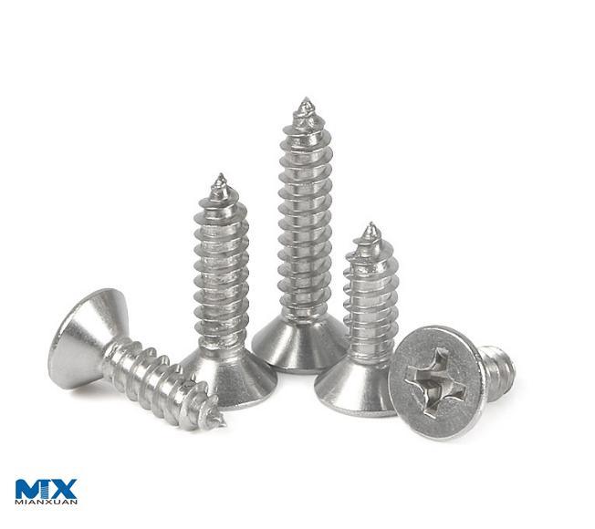 Stainless Steel Cross Recessed Countersunk Head Tapping Screws