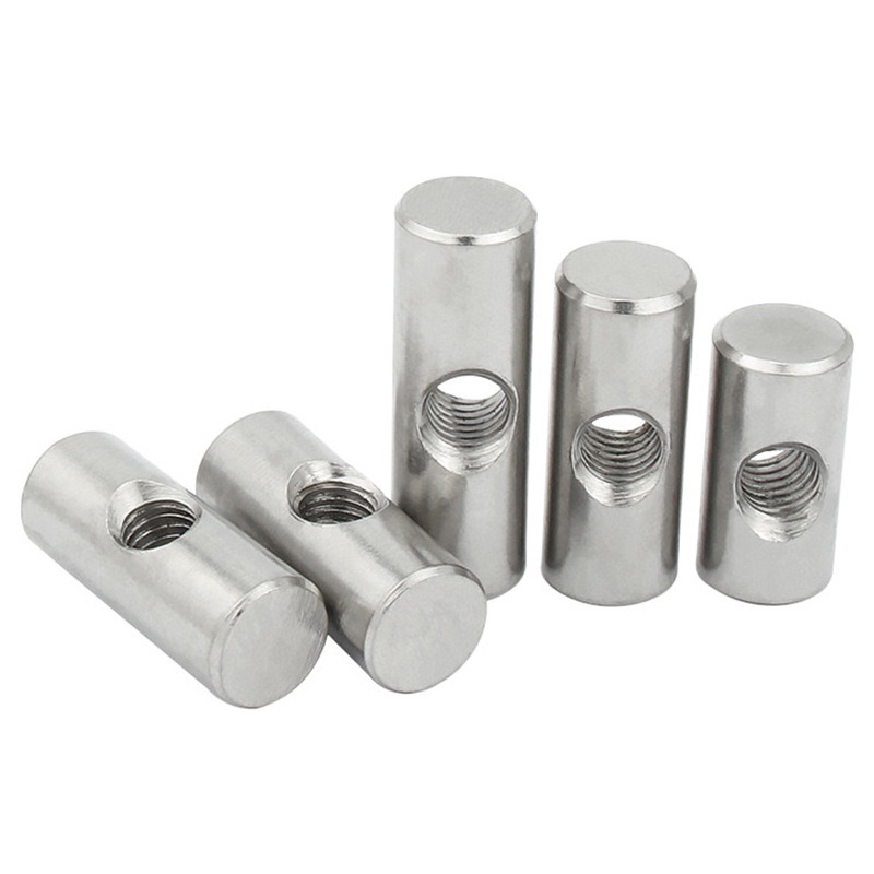 Stainless Steel Cross Hole Nut Cylindrical Pin Irregular Cylindrical Nut