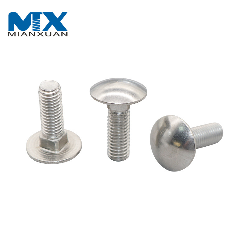 Uni 5732 Galvanized Carriage Bolt ANSI/ASME B 18.5.2.3m Nickel Plated ...